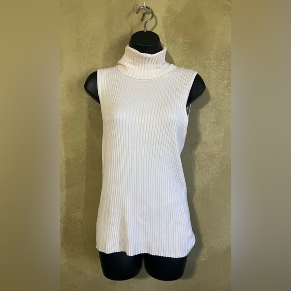 Express | Sweaters | White Express Sleeveless Turtleneck Sweater L ...
